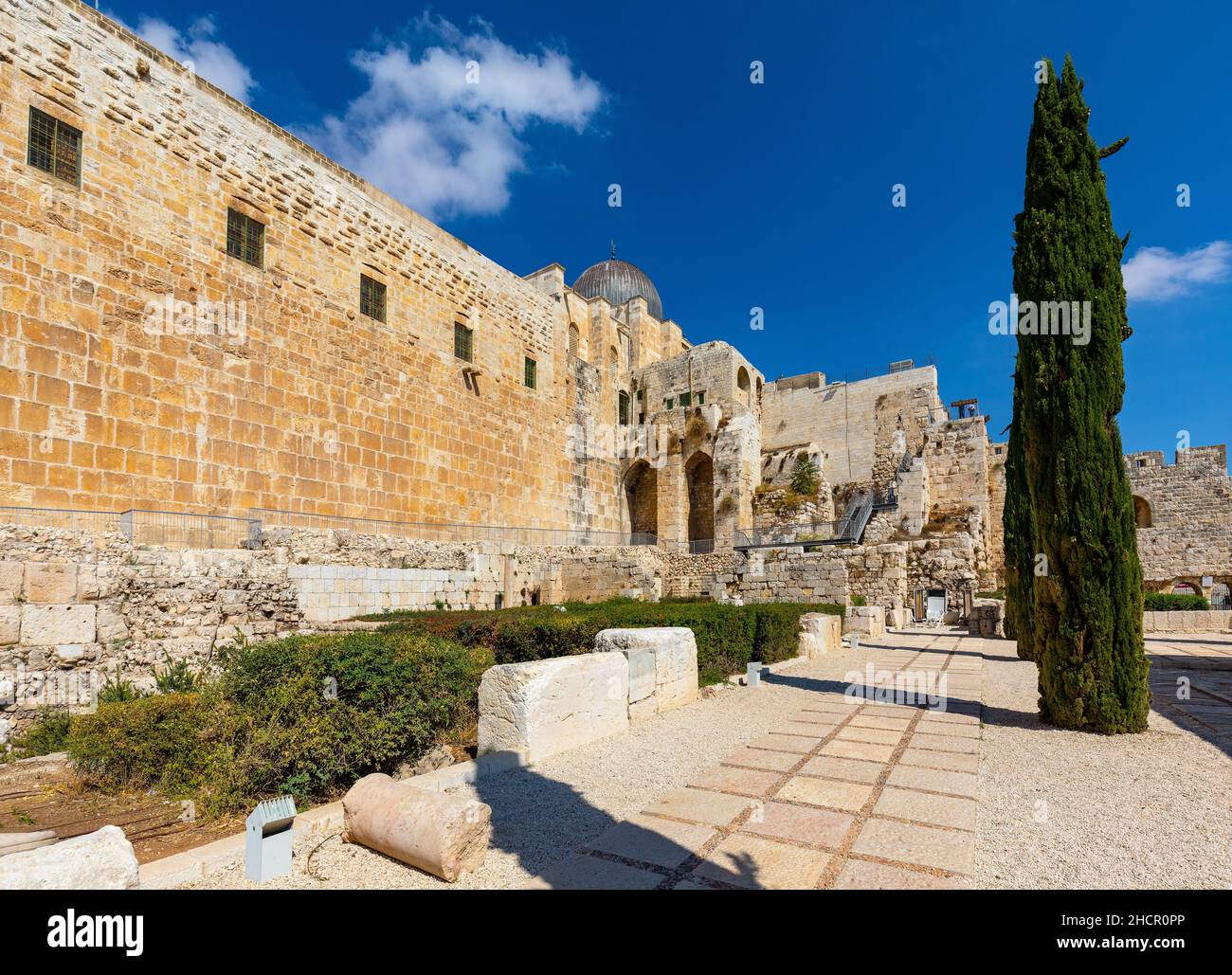 Jerusalem, Israel - October 13, 2017: Umayyad Palace Garden ...