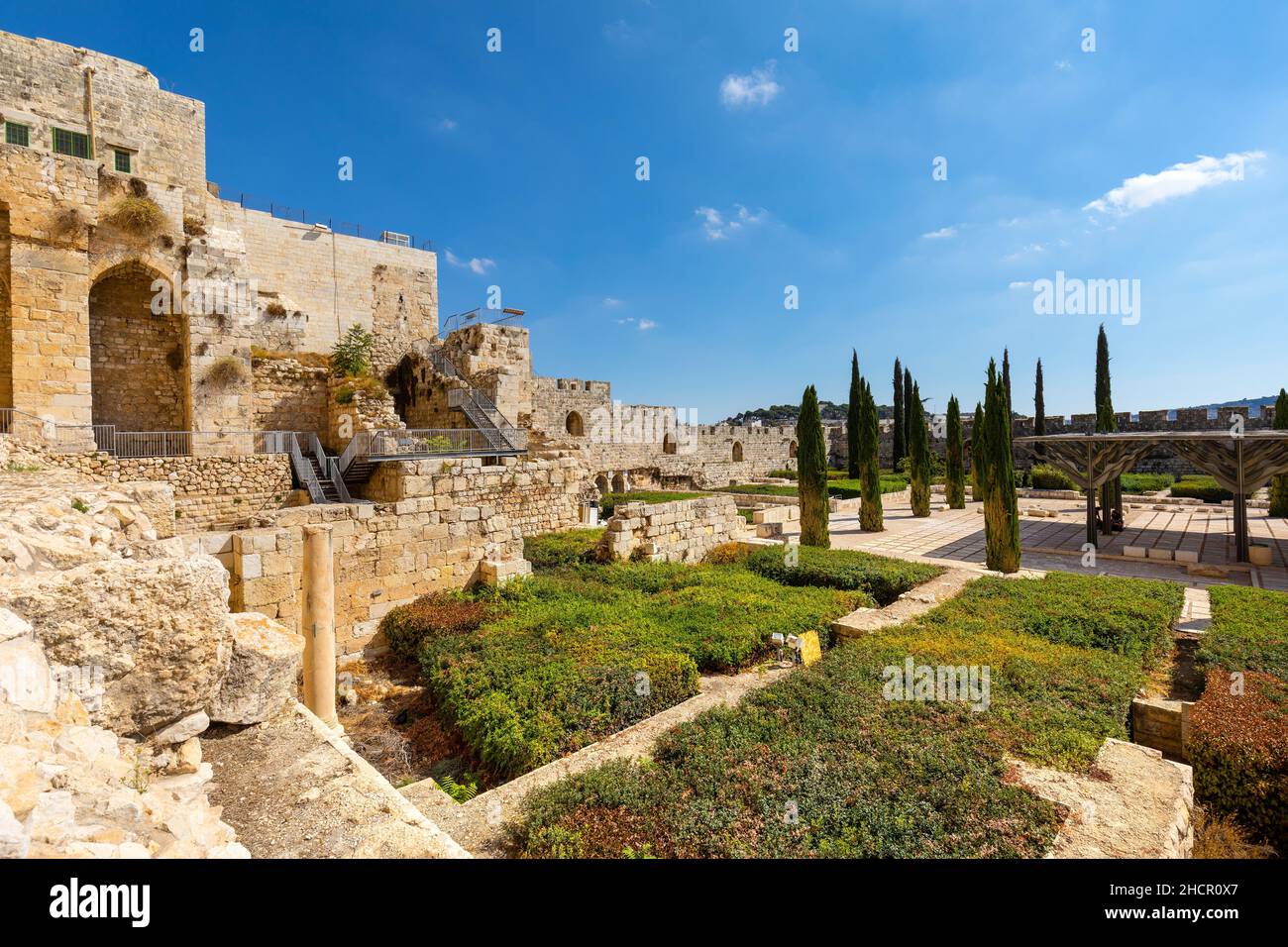Jerusalem, Israel - October 13, 2017: Umayyad Palace Garden ...