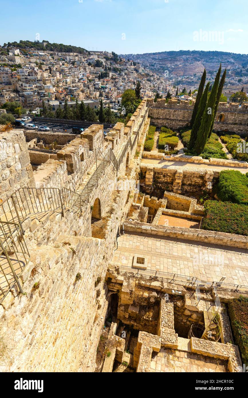 Jerusalem, Israel - October 13, 2017: Umayyad Palace Garden ...