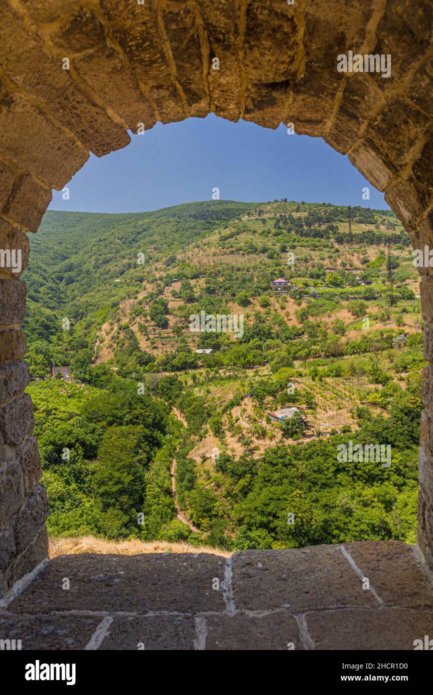 View from Naryn-Kala fortress in Derbent in the Republic of Dagestan ...