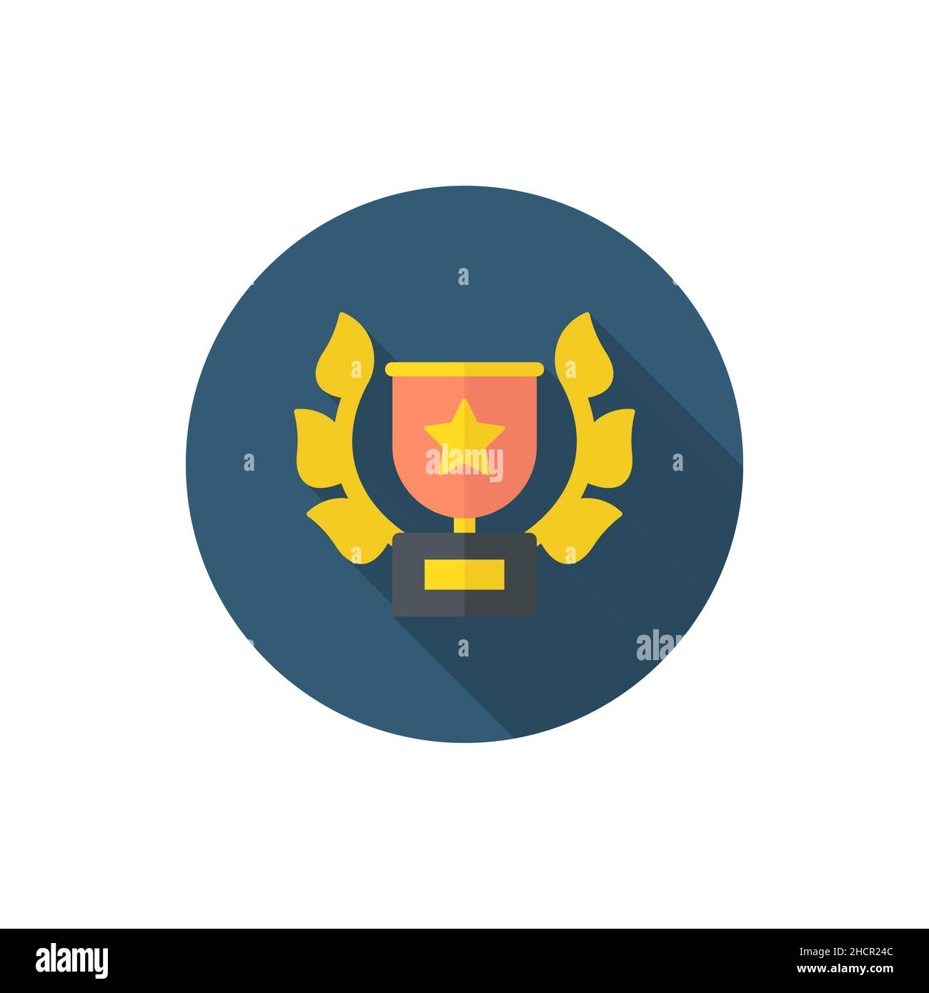 trophy champion vector icon symbol, flat design, long shadow Stock ...
