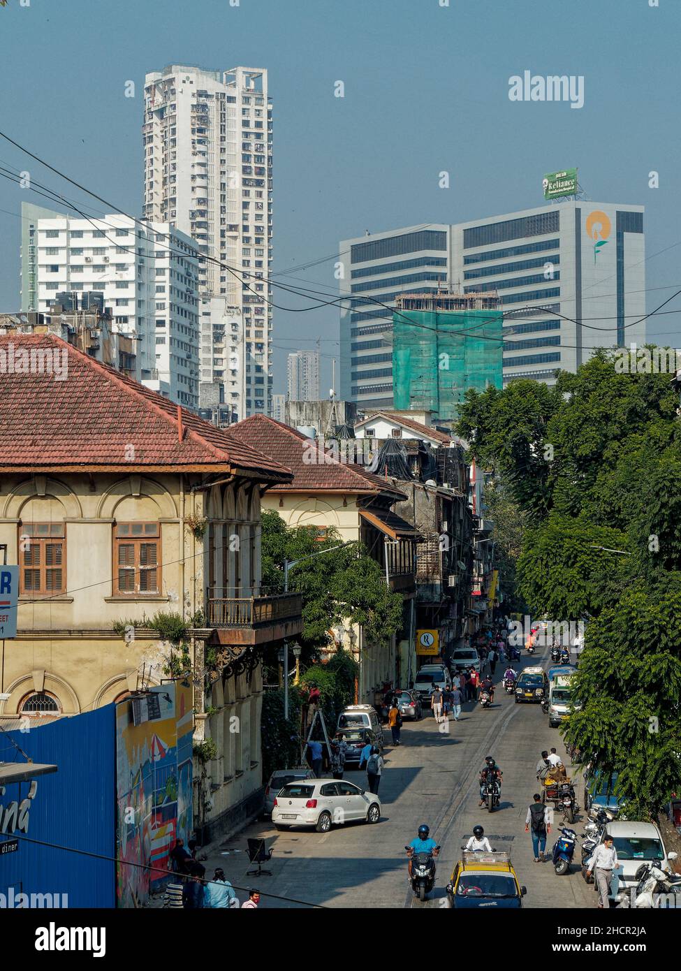 12 25 2021 skyline showing High rise buildings from Charni Road Mumbai ...