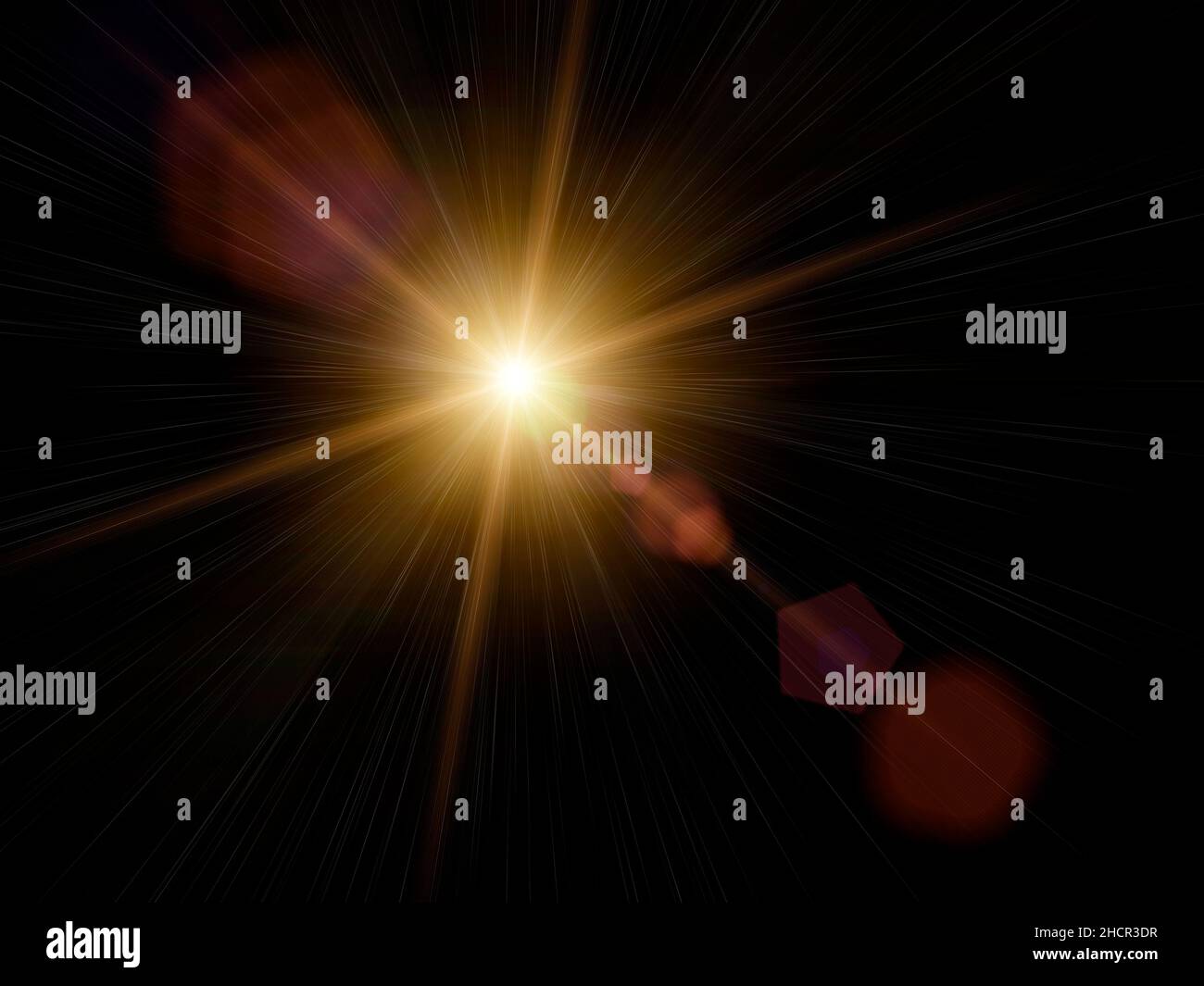 High quality optical lens flare on black background Stock Photo - Alamy