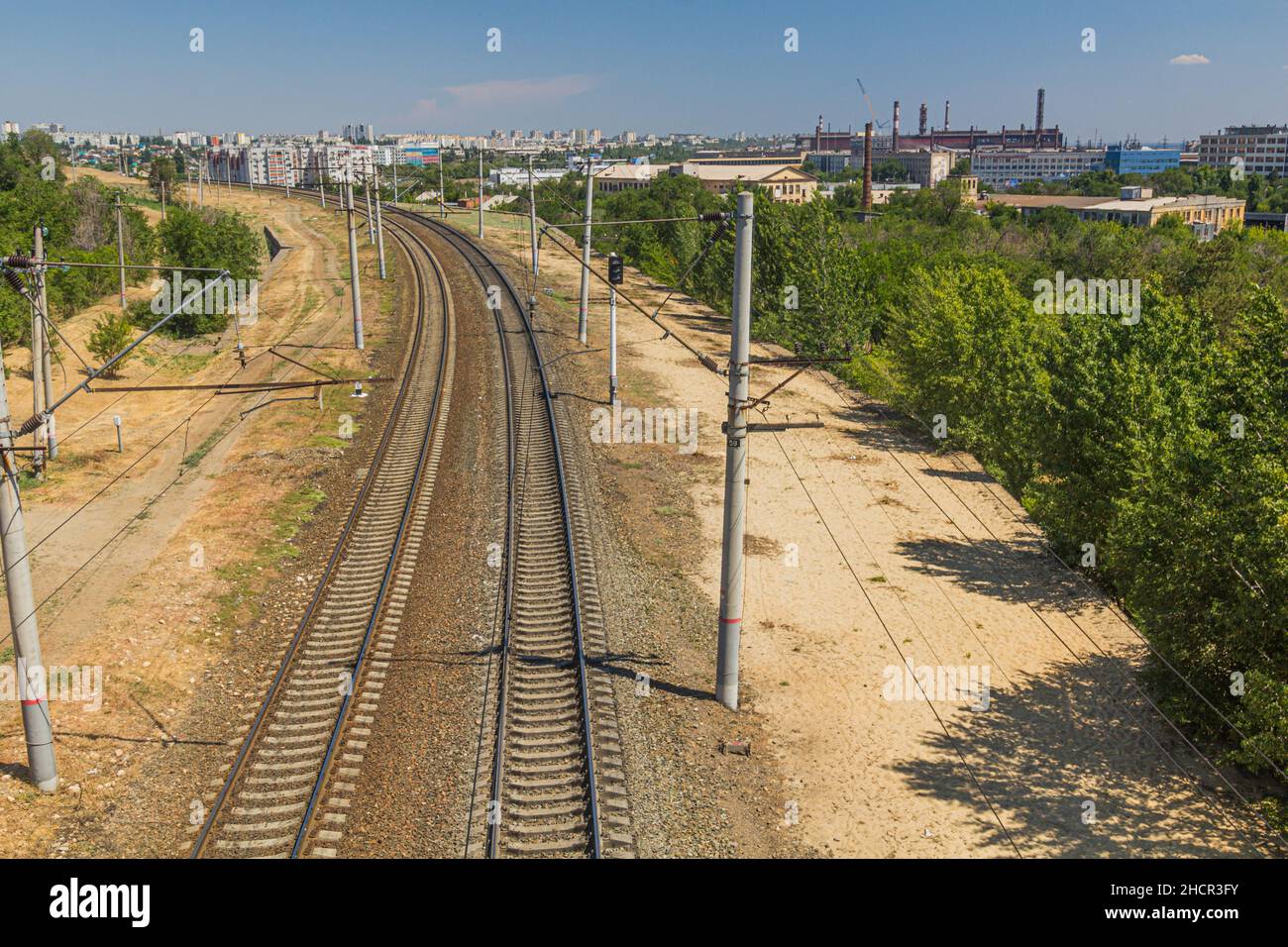Railway tracks in Volgograd, Russia Stock Photo - Alamy