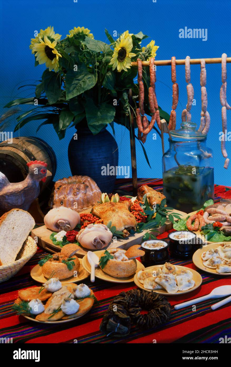 Arrangement of the Swedish table - buffet Stock Photo - Alamy