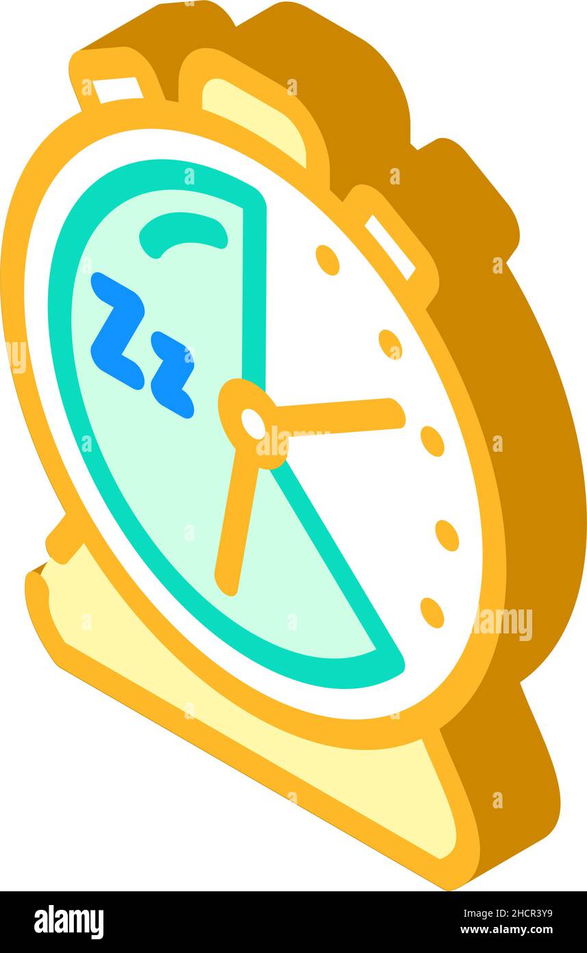 sleep hours isometric icon vector illustration Stock Vector Image & Art ...