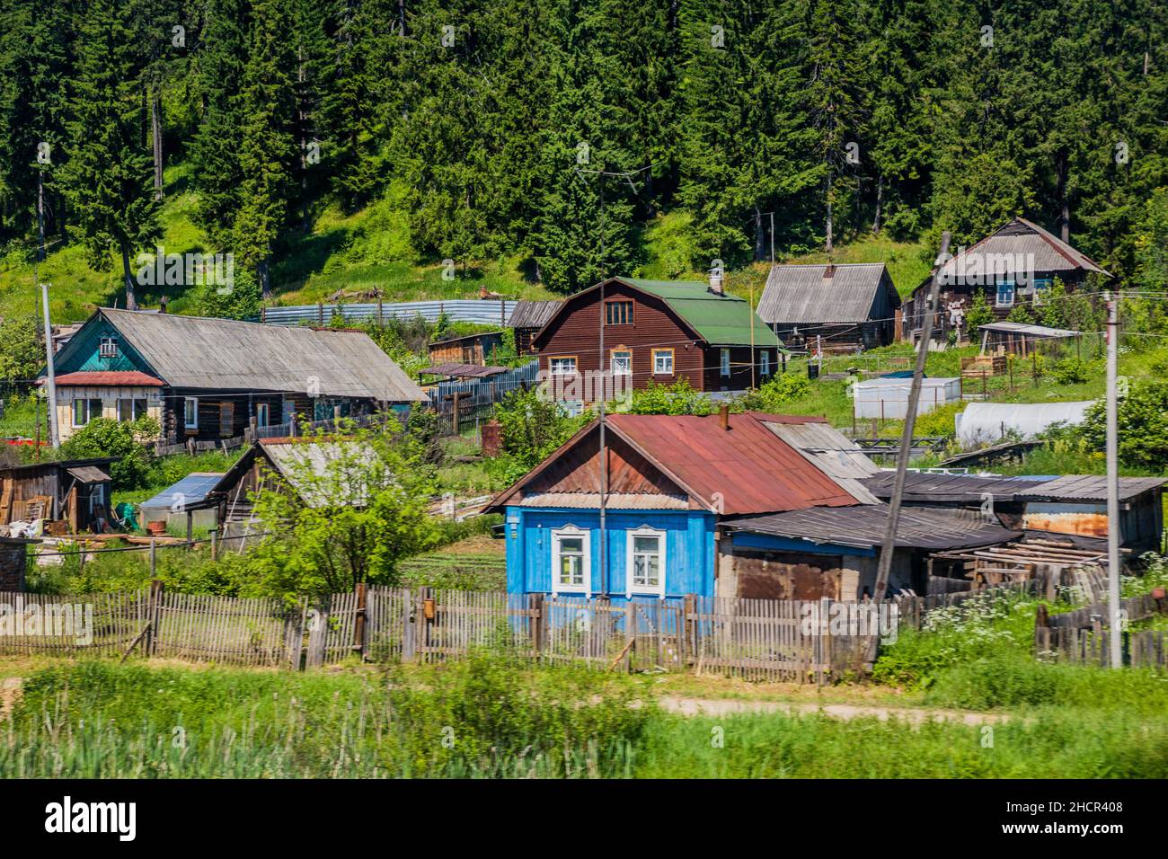 Village in Perm Krai, Russia Stock Photo - Alamy