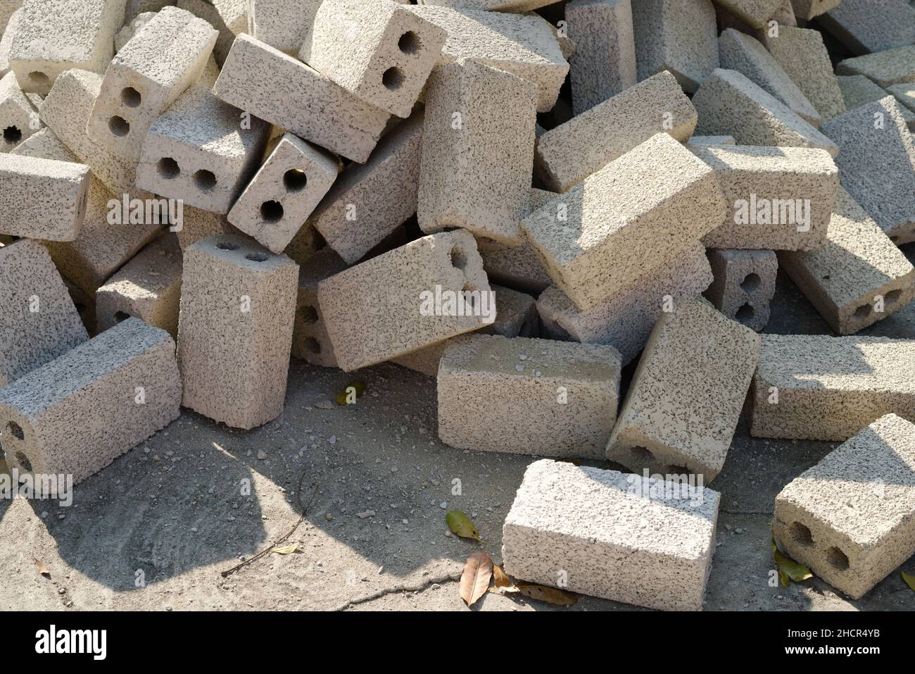 Pile of stone bricks Stock Photo - Alamy