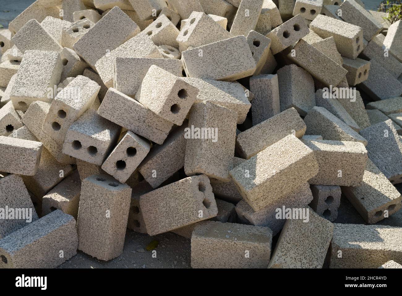 Pile of stone bricks Stock Photo - Alamy
