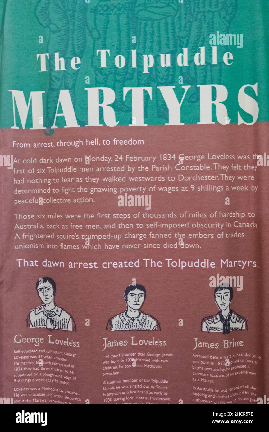 England, Dorset, Dorchester, Tolpuddle, Interior View of the Tolpuddle ...