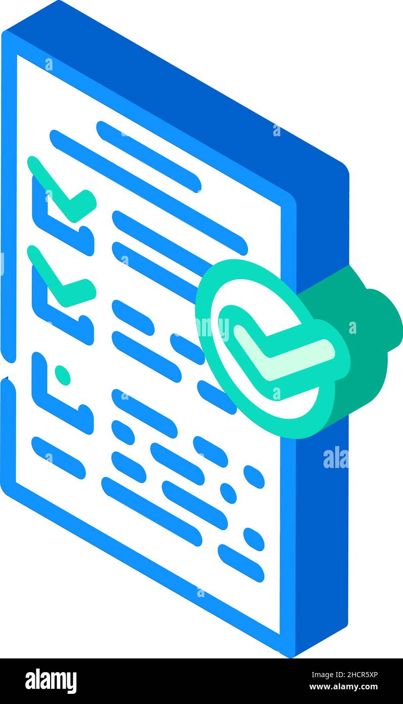 check list compliance isometric icon vector illustration Stock Vector ...