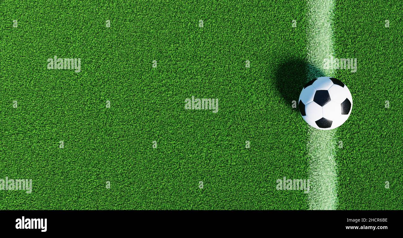 Soccer ball on the stadium field hi-res stock photography and images ...