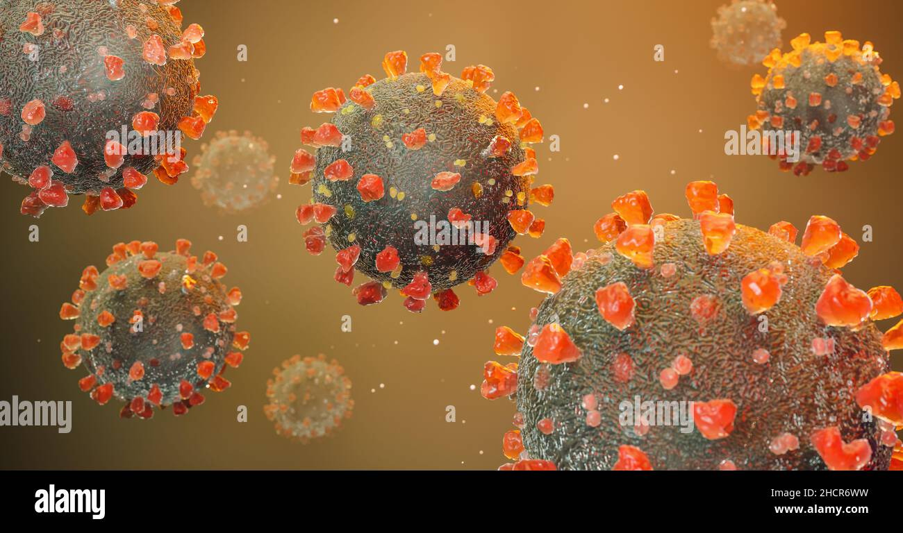 Corona virus Sars-CoV-2 - Schematic image of viruses of the Corona ...