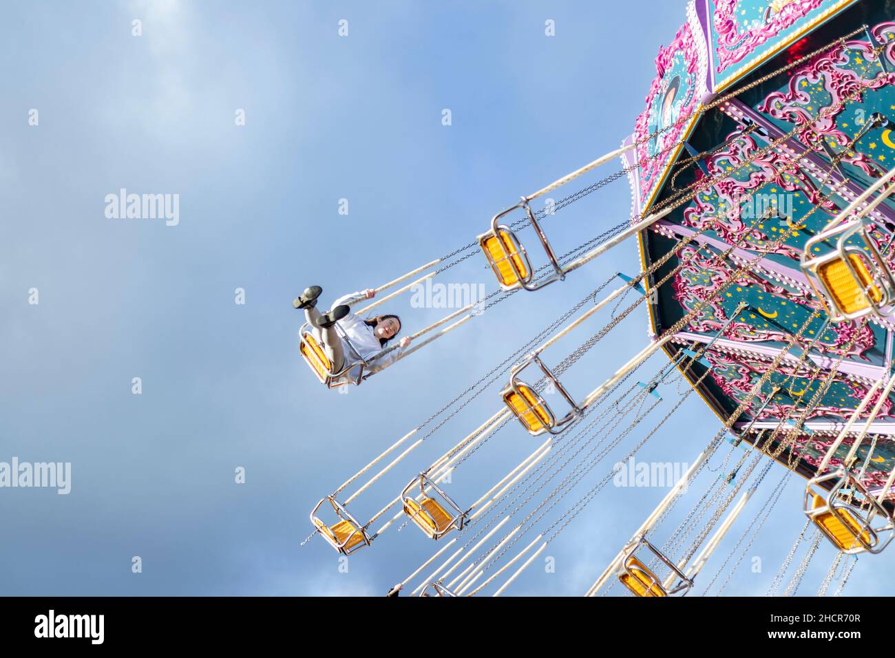fairground ride roundabout in South Shields Stock Photo - Alamy