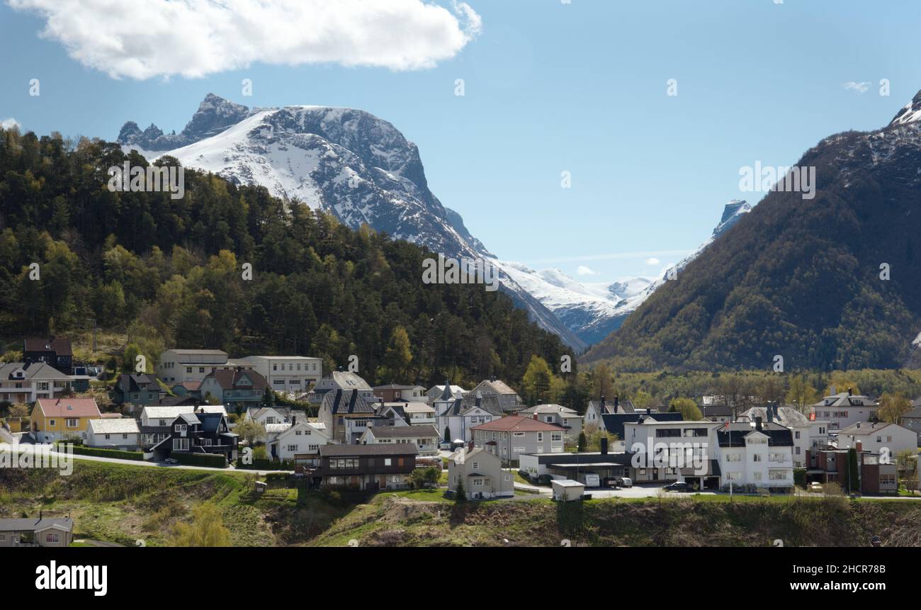 The Town of Andalsnes, Norway Stock Photo - Alamy