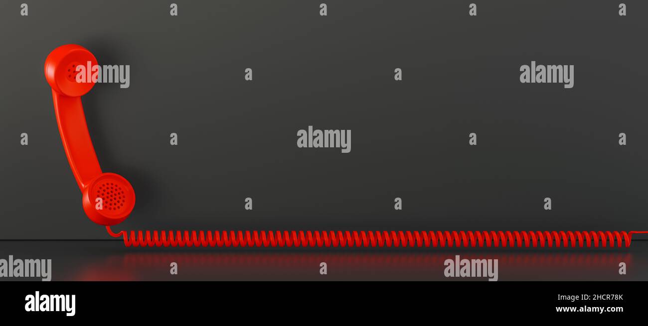 Red business communication hotline phone Stock Photo - Alamy