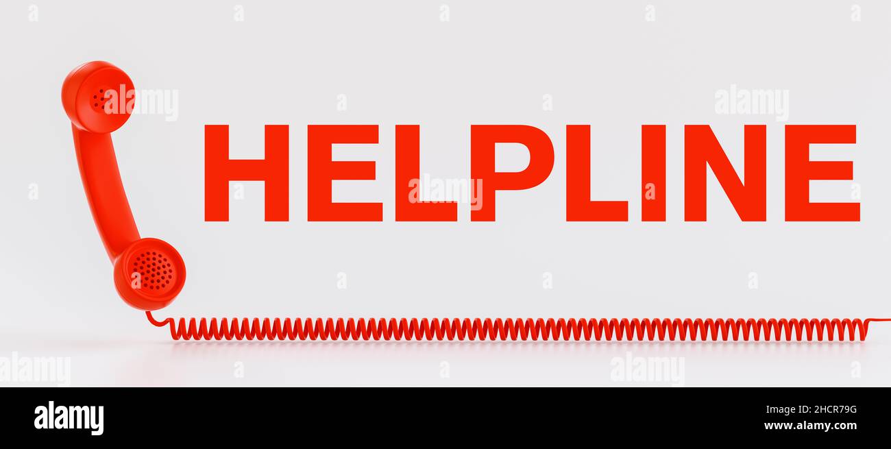 customer service helpline communication hotline with telephone Stock ...