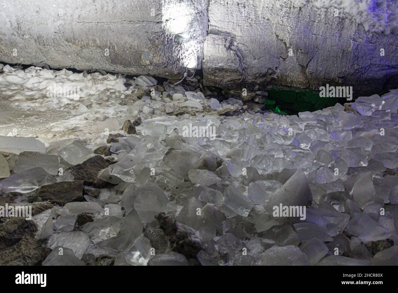 Interior of the Kungur ice cave, Russia Stock Photo - Alamy