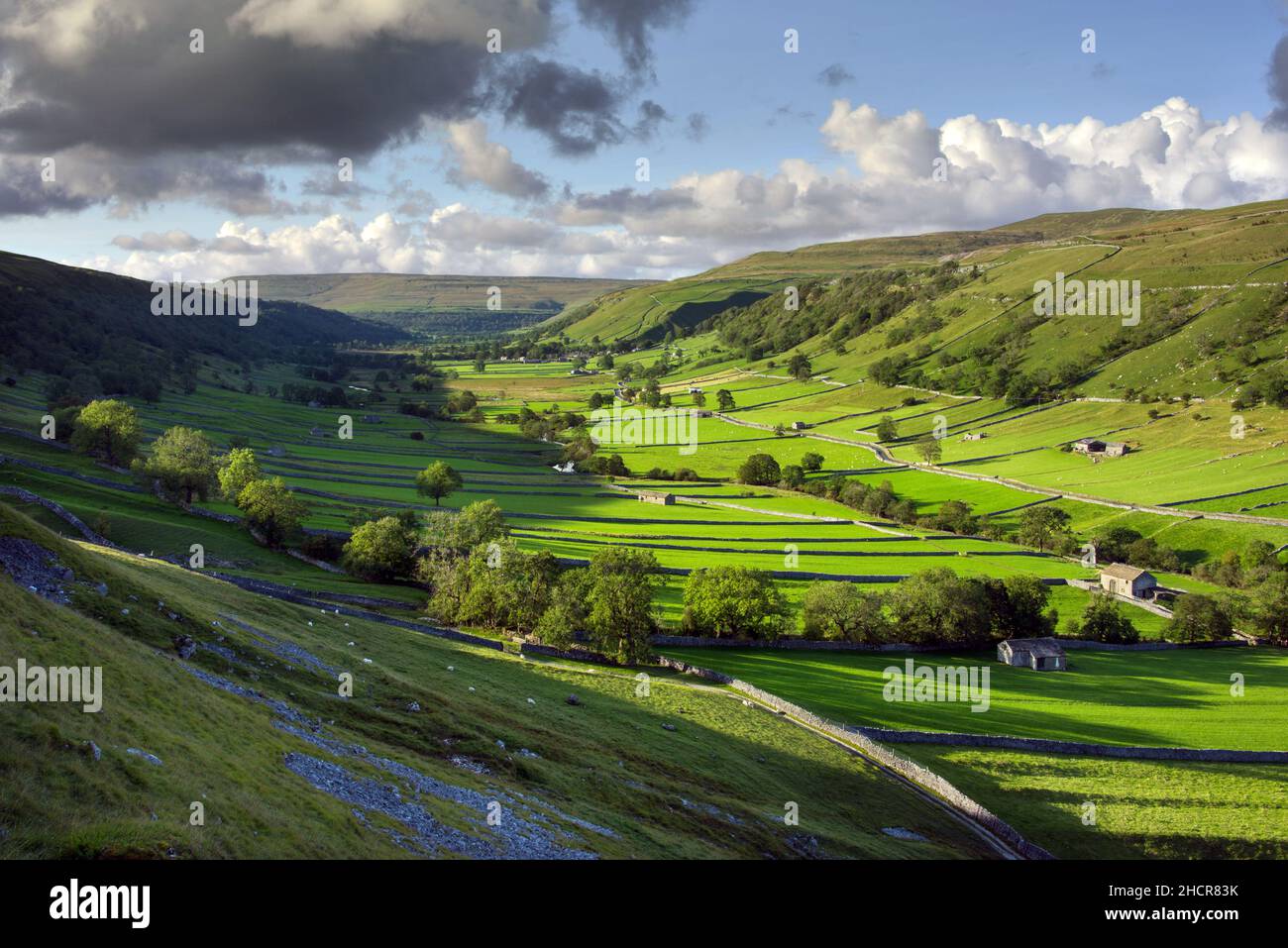 wharfe valley between kettlewell and starbotton, yorkshire dales Stock ...