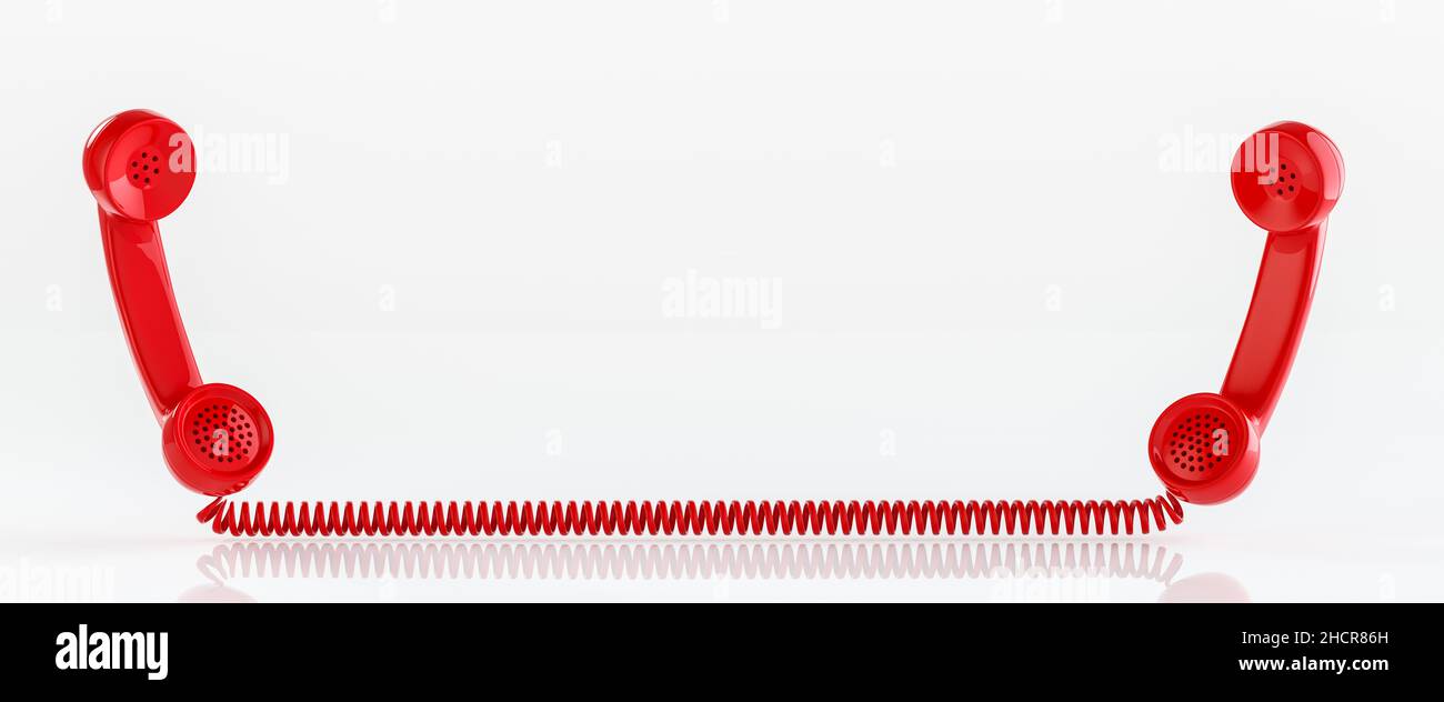 Shot of a landline telephone receivers with copy space for individual ...