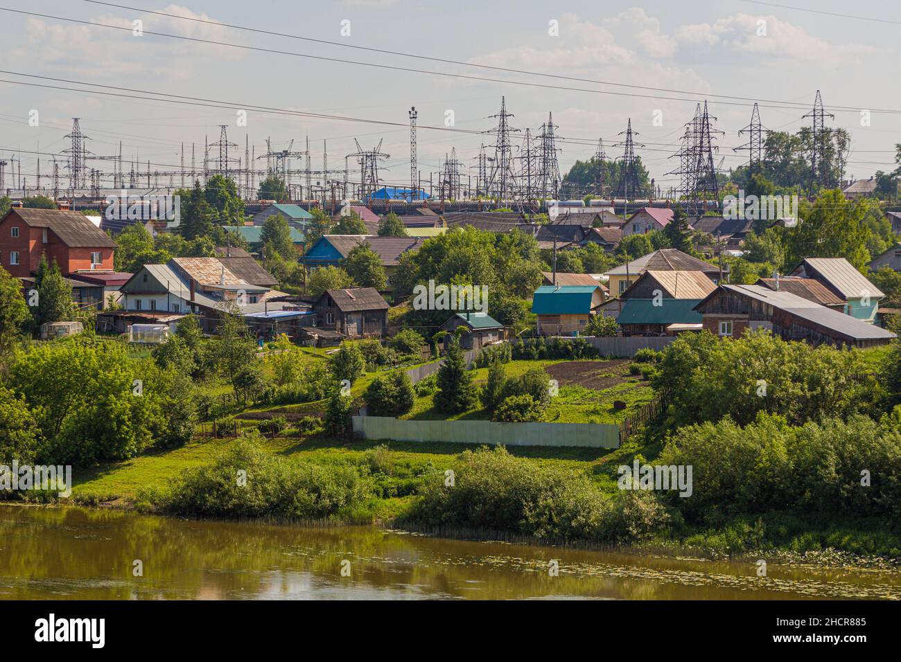 Electrical substation in Kungur town, Russia Stock Photo - Alamy