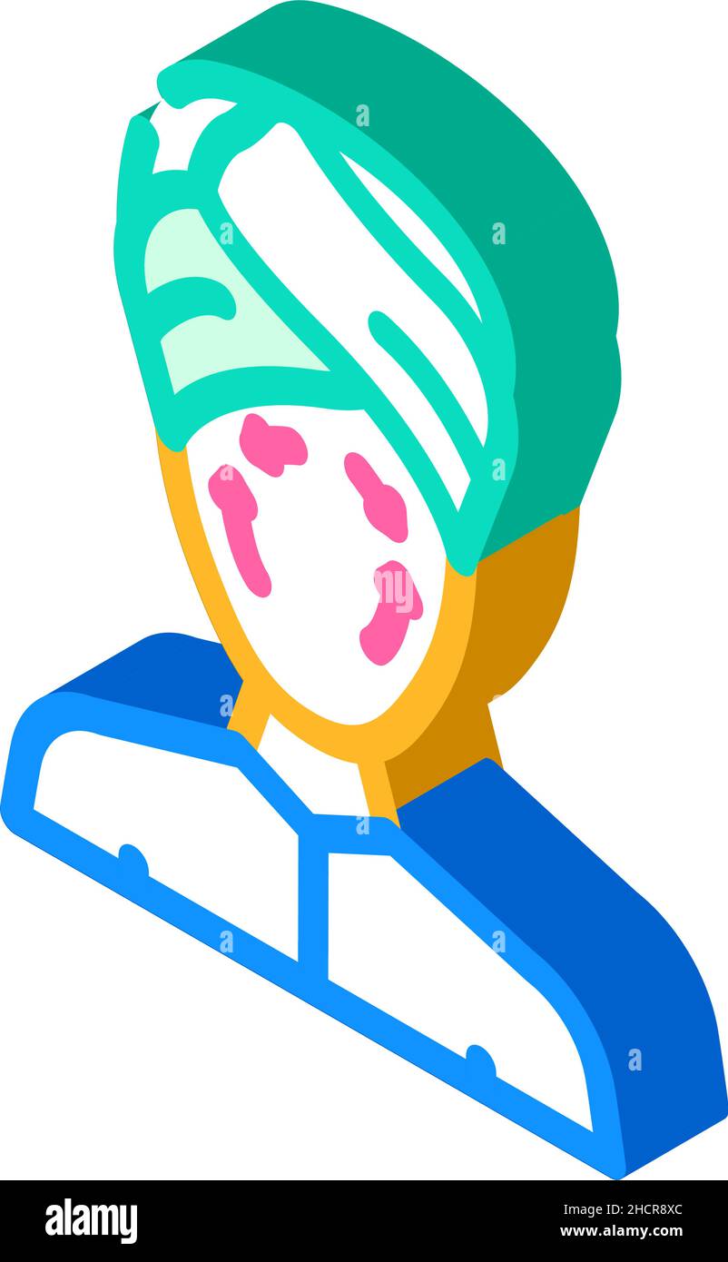 lifting facial skin isometric icon vector illustration Stock Vector ...