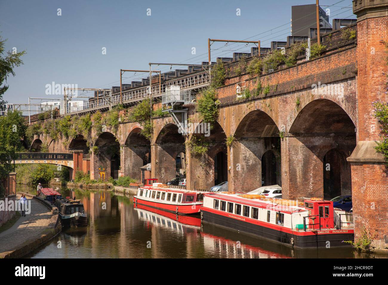 UK, England, Manchester, Castlefield, City Centre Cruise narrowboats ...