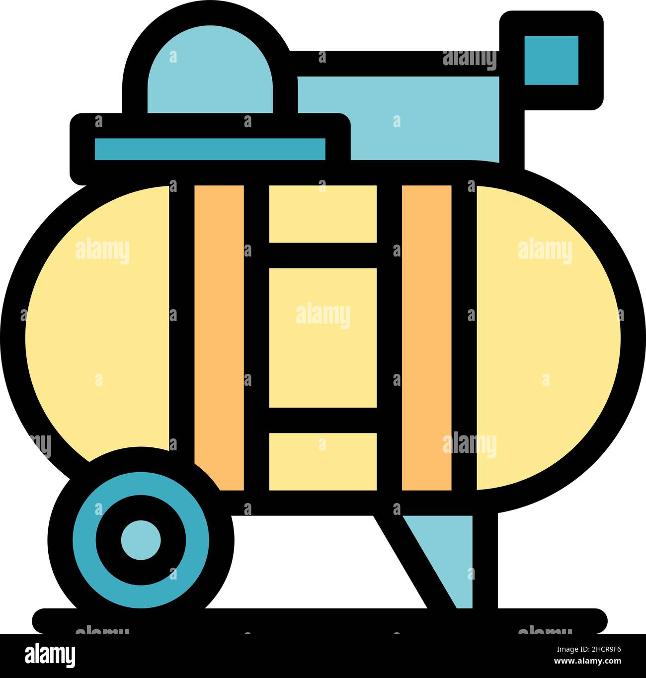 Compressor machine icon. Outline compressor machine vector icon color ...