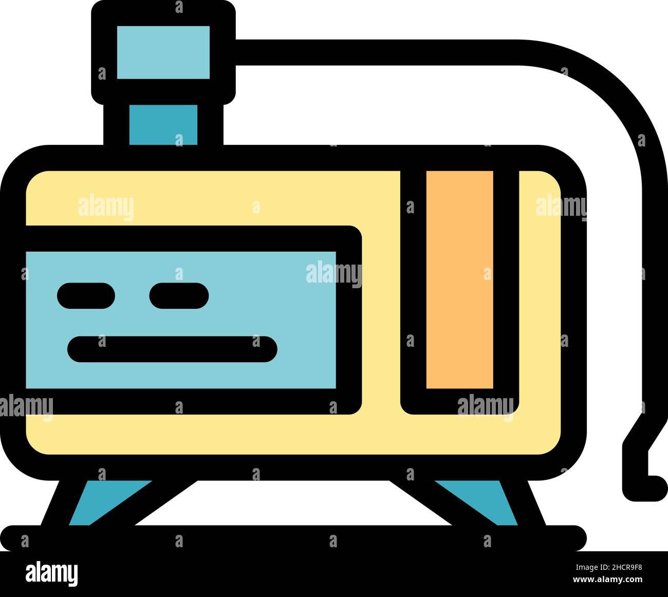 Electric compressor icon. Outline electric compressor vector icon color ...