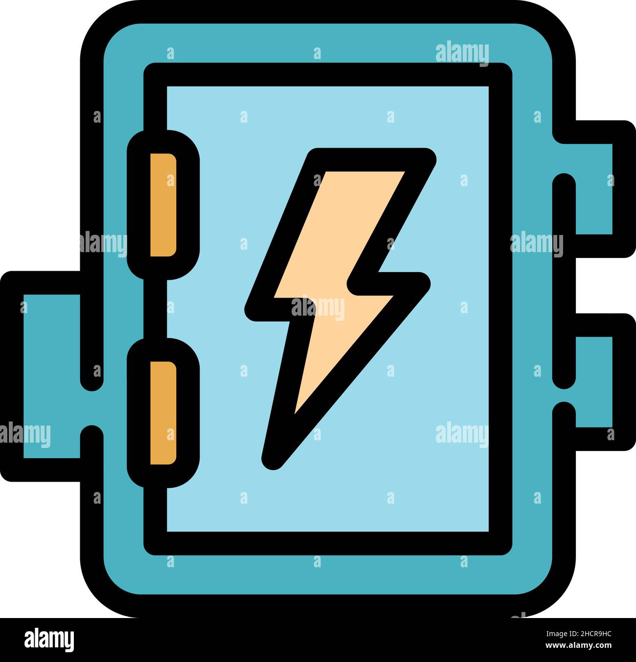 Electric junction box icon. Outline electric junction box vector icon ...