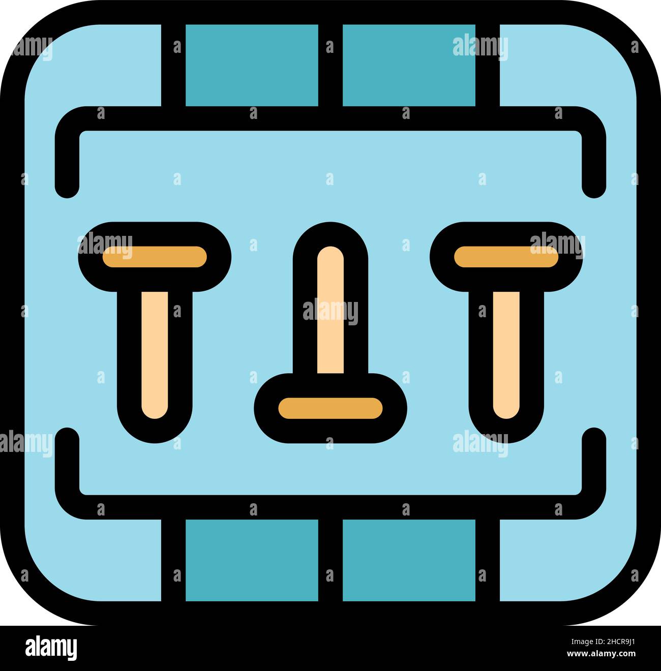 Breaker box icon. Outline breaker box vector icon color flat isolated ...