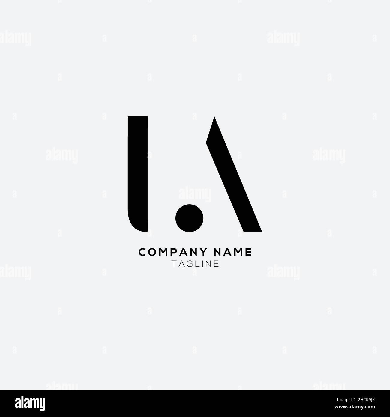 Creative modern LA Letter Business Logo Design Alphabet Icon Vector ...