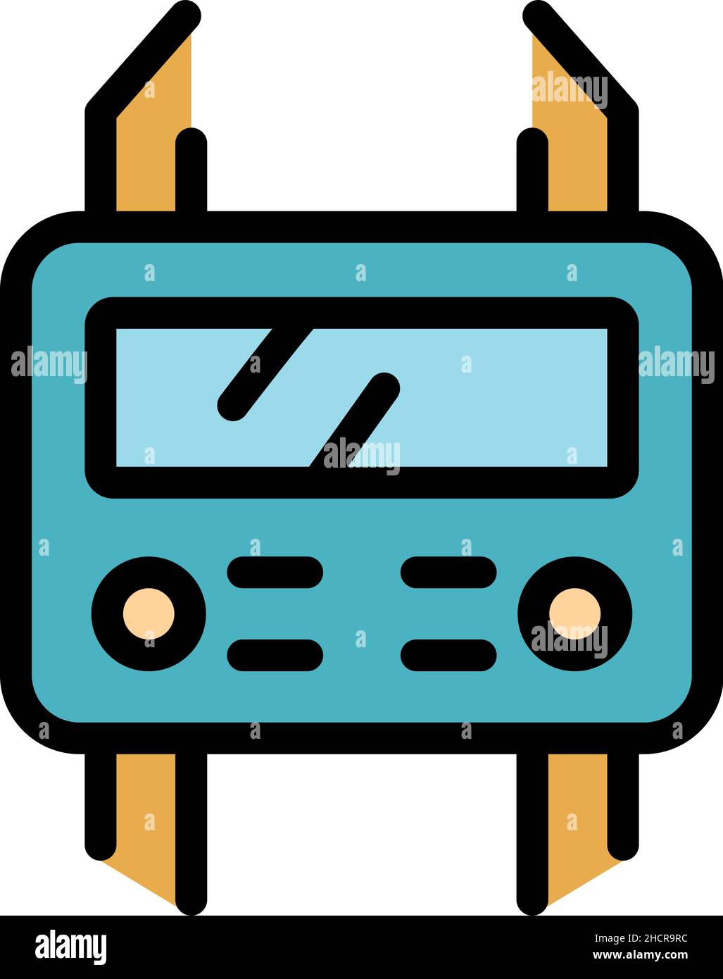 Control fuse box icon. Outline control fuse box vector icon color flat ...