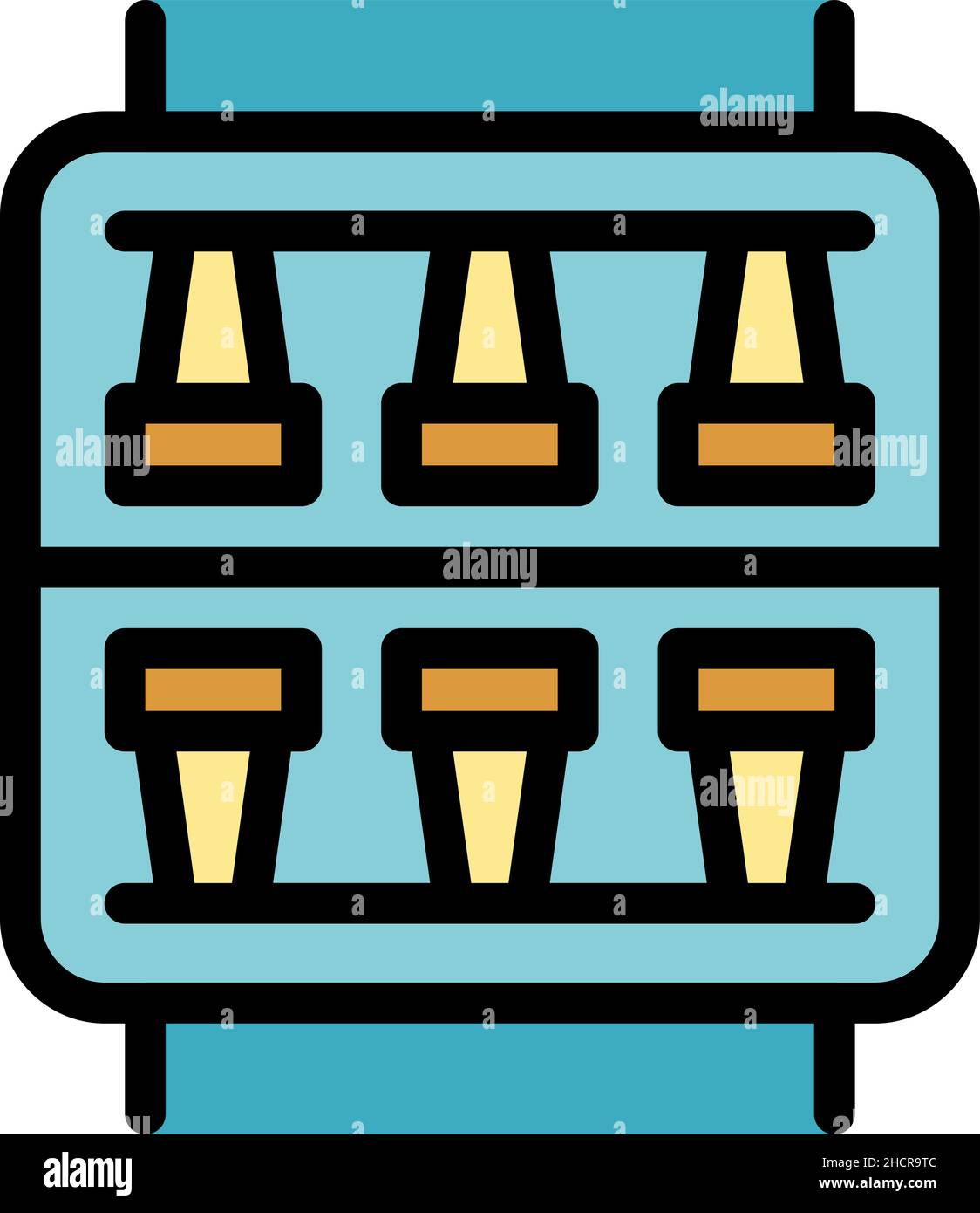 Electric switchboard icon. Outline electric switchboard vector icon ...