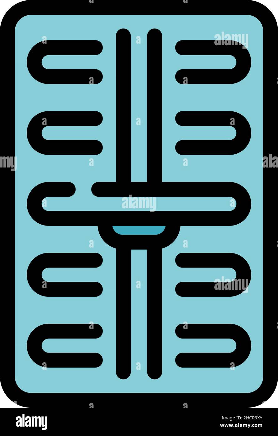 Energy intensity icon. Outline energy intensity vector icon color flat ...