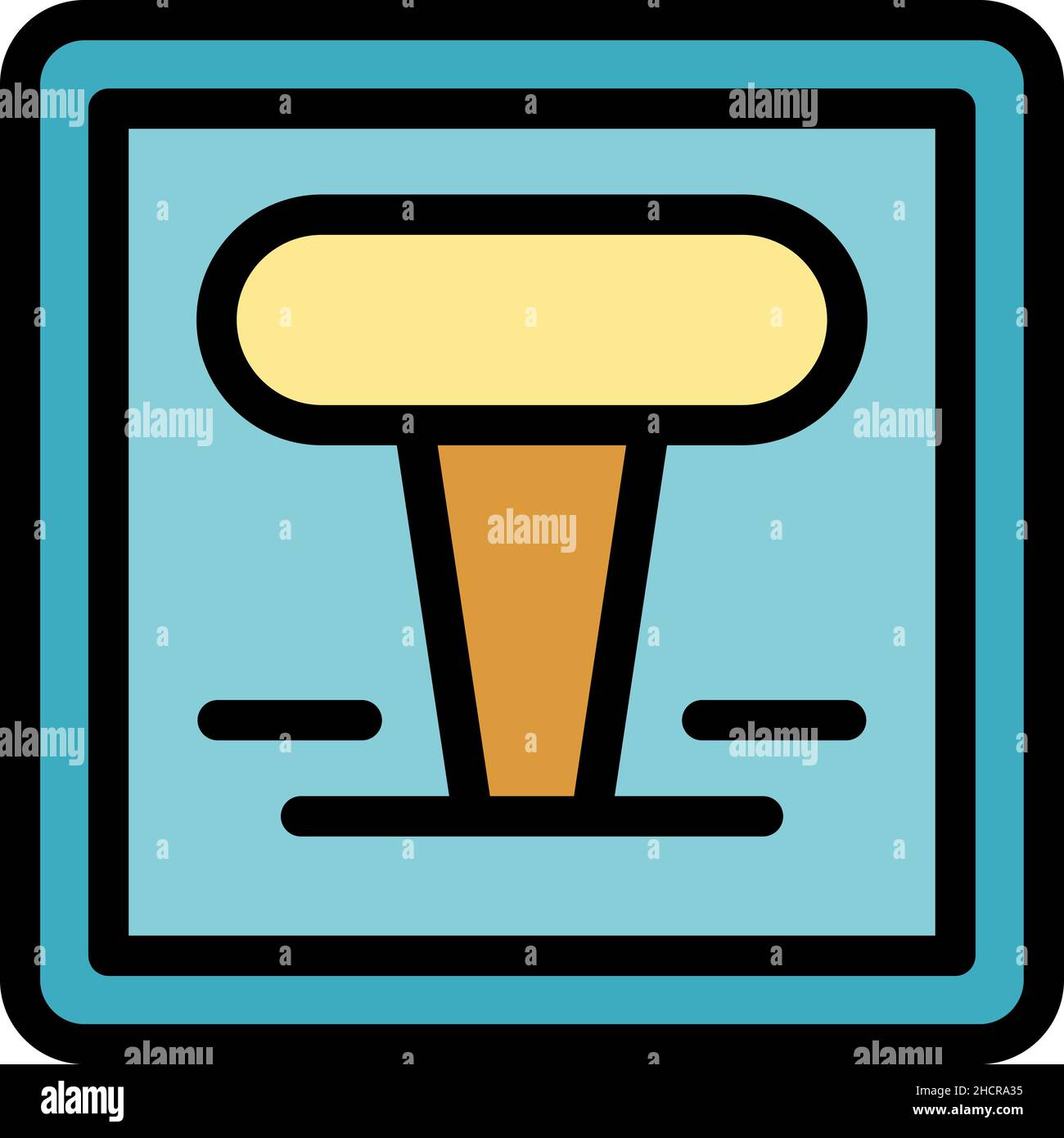 Power lever icon. Outline power lever vector icon color flat isolated ...