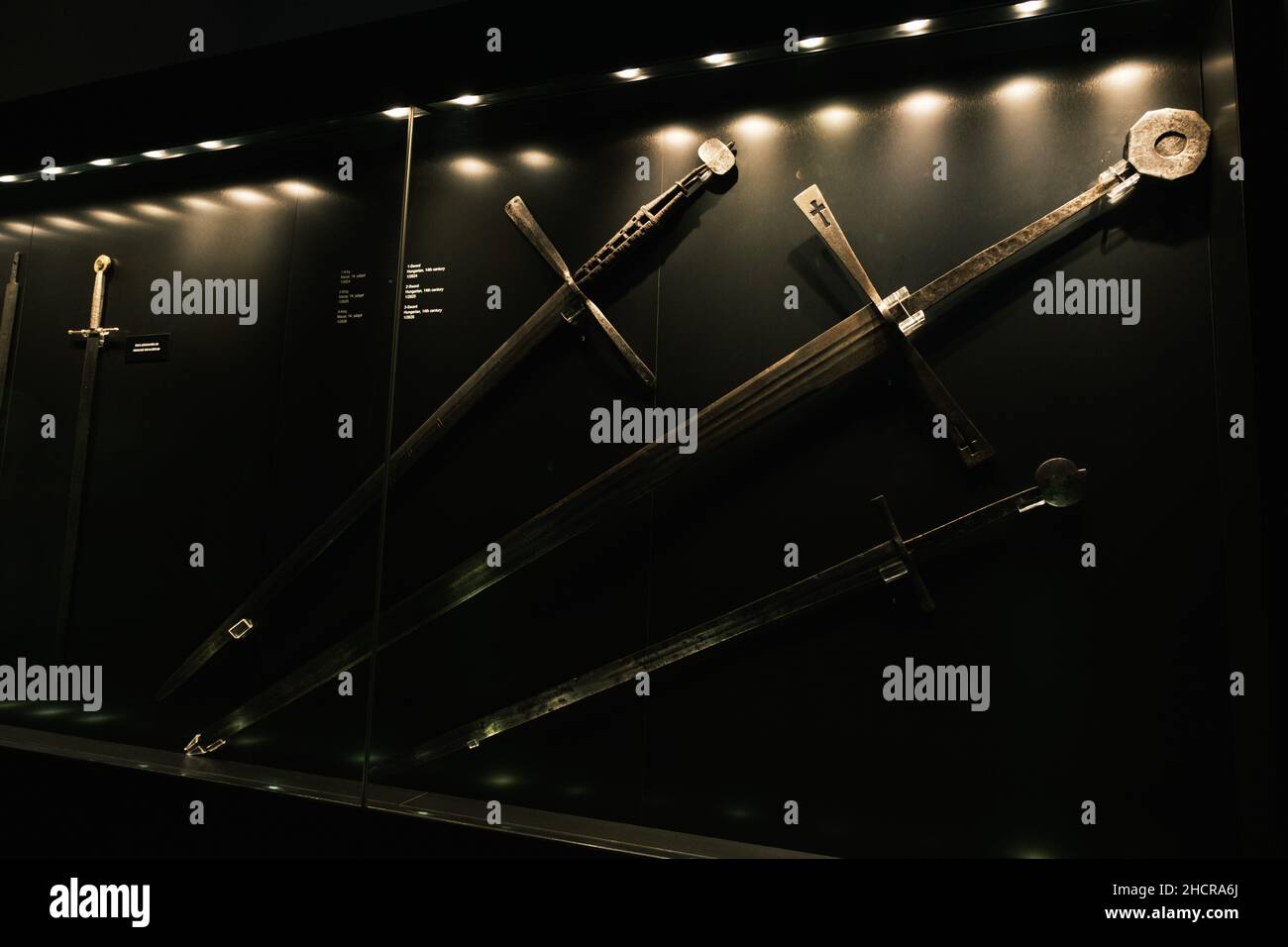 Istanbul, Turkey - October 30, 2021: Hungarian swords on display in the ...