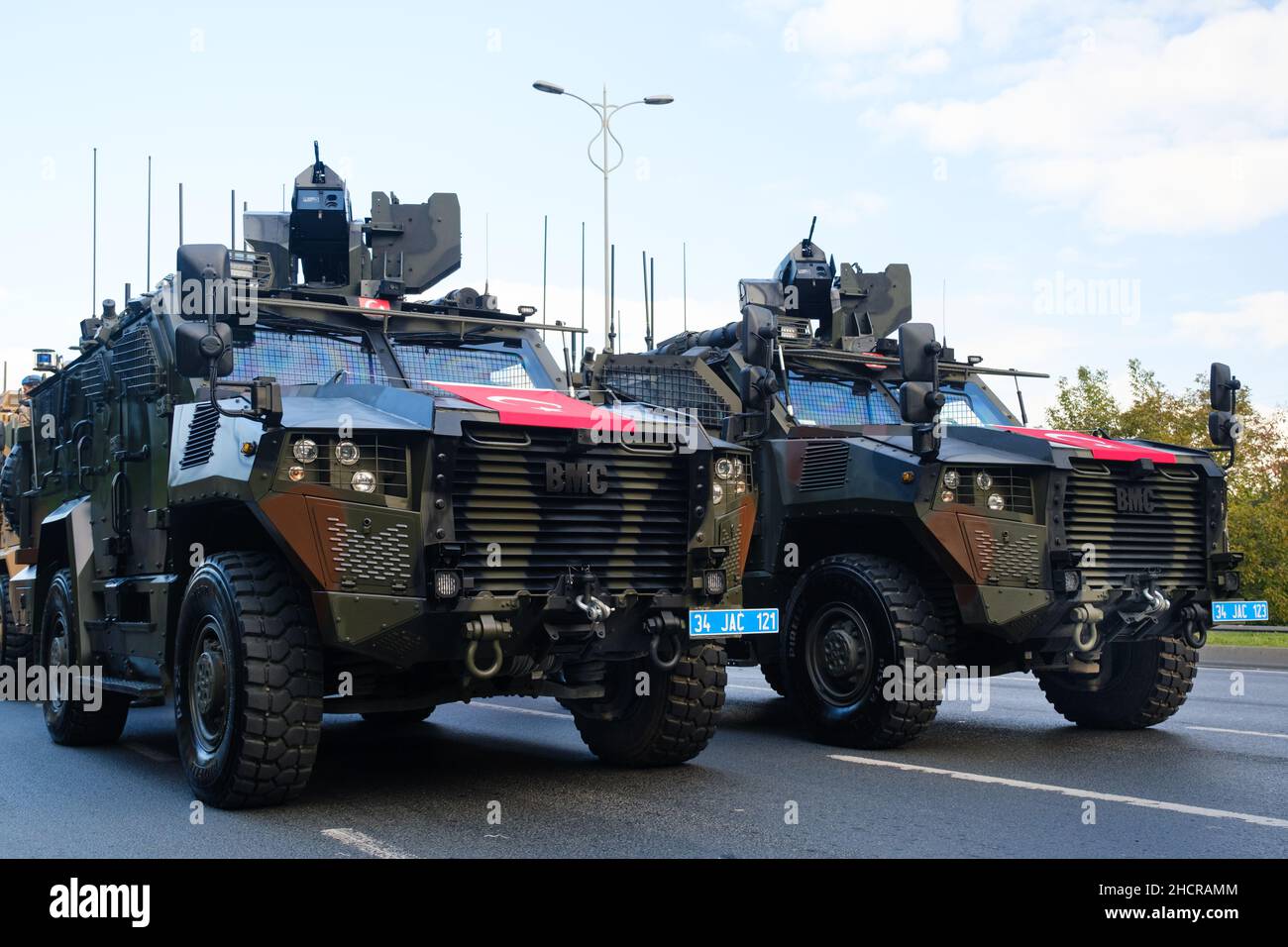 Istanbul, Turkey - October 29, 2021: Front view of BMC brand ...