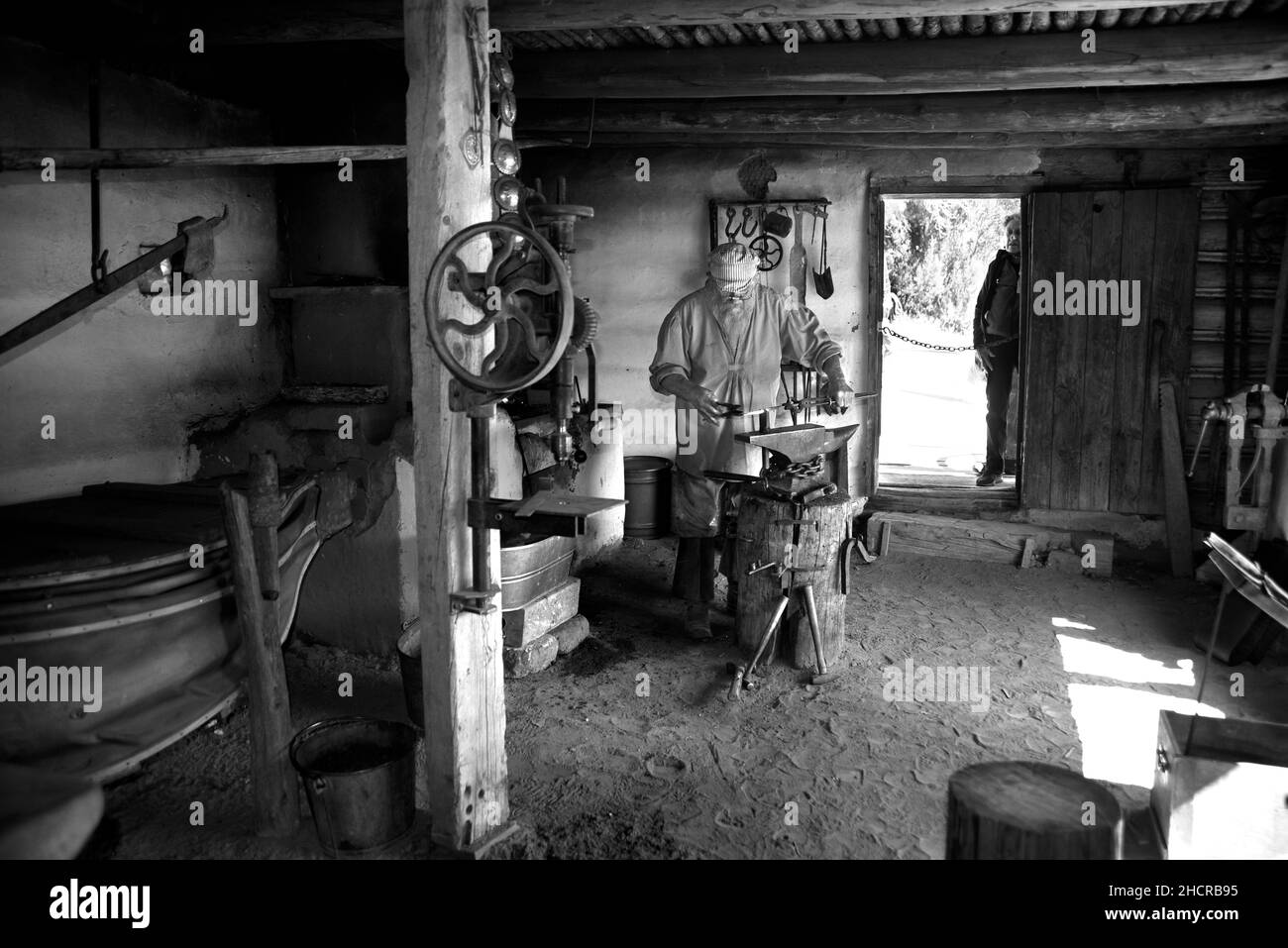 Blacksmith forge Black and White Stock Photos & Images - Alamy