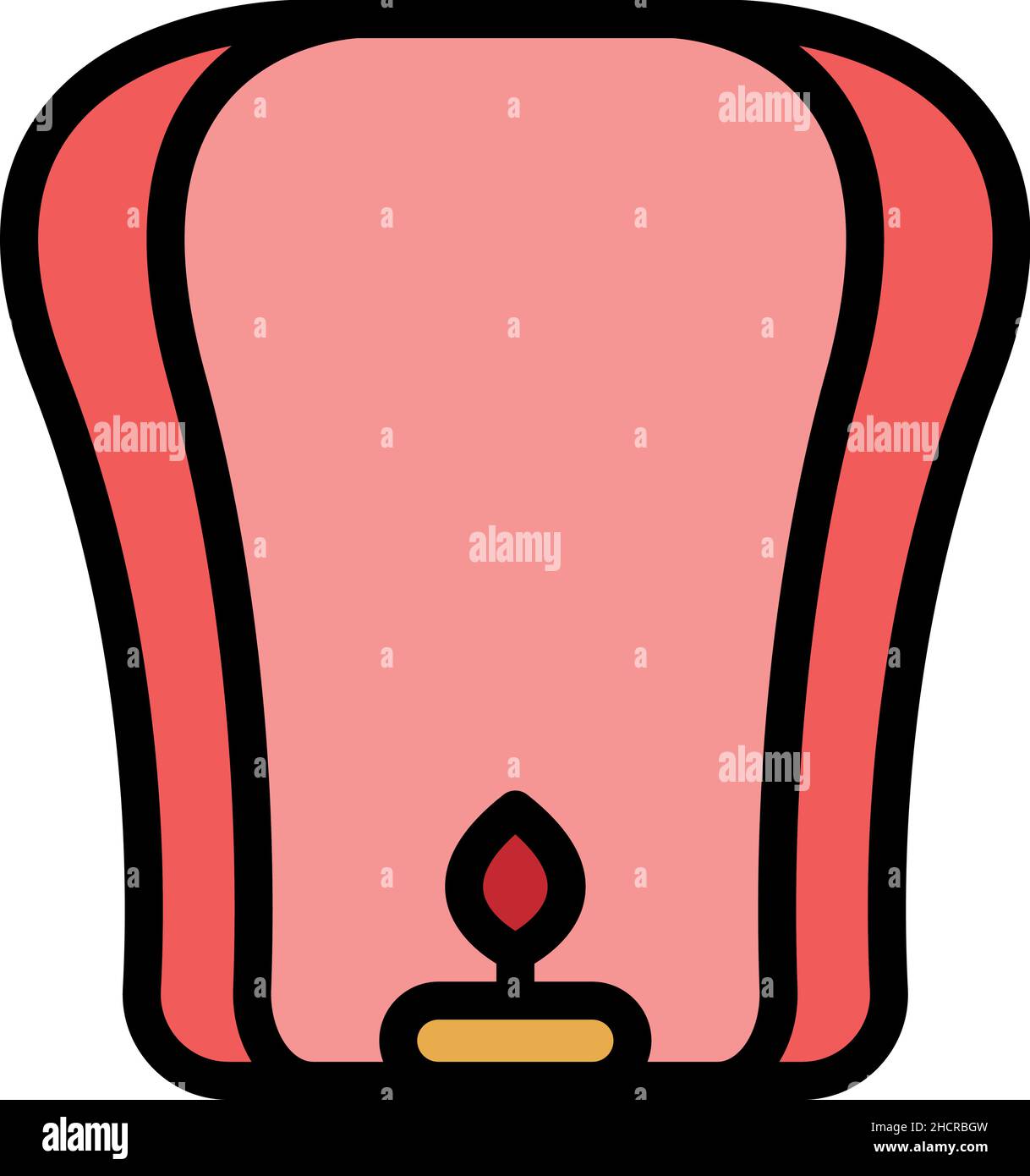 Festival floating lantern icon. Outline festival floating lantern ...