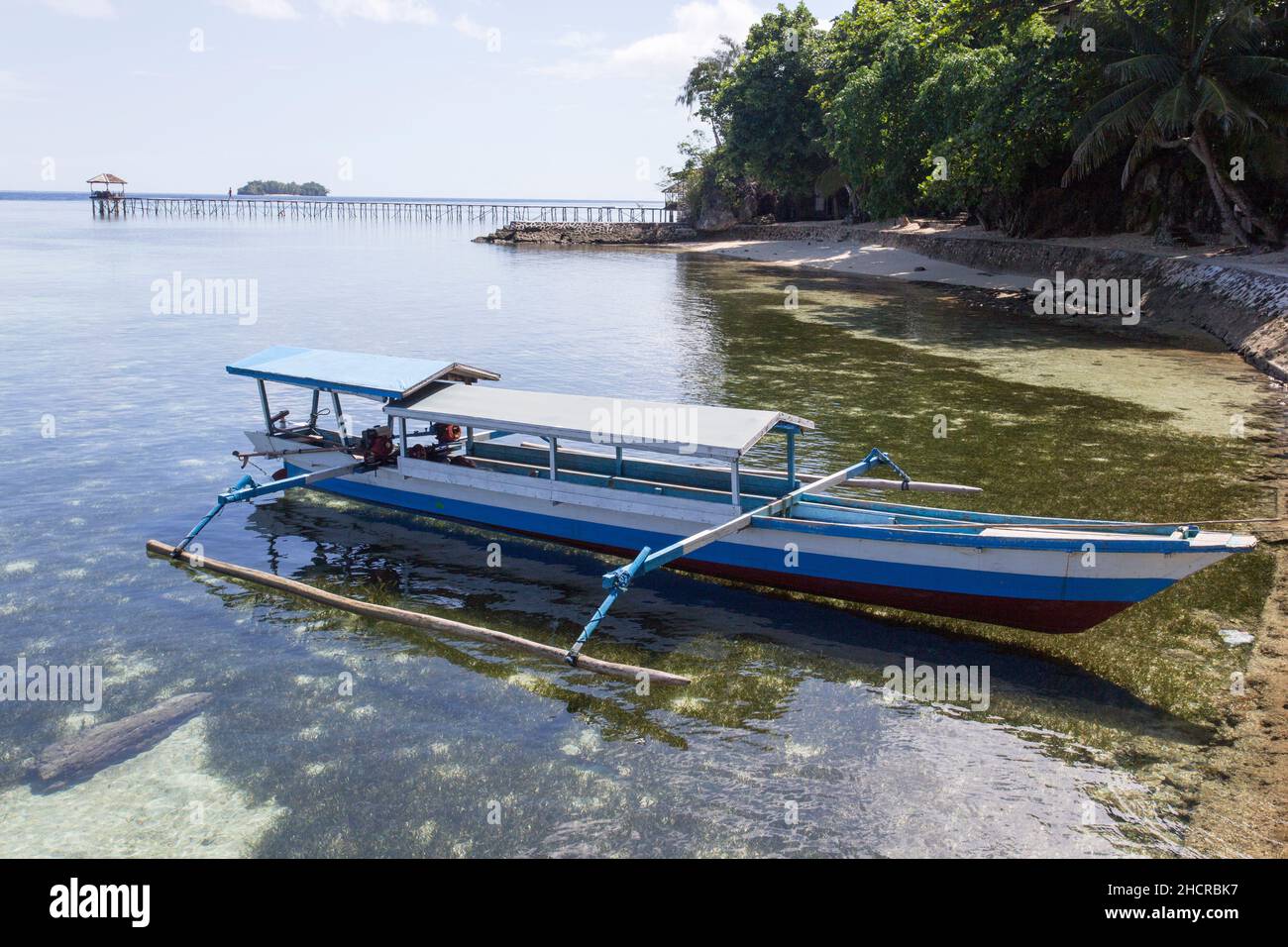 Kadidiri, Indonesia - August 21, 2017: view of Kadidiri island resort ...
