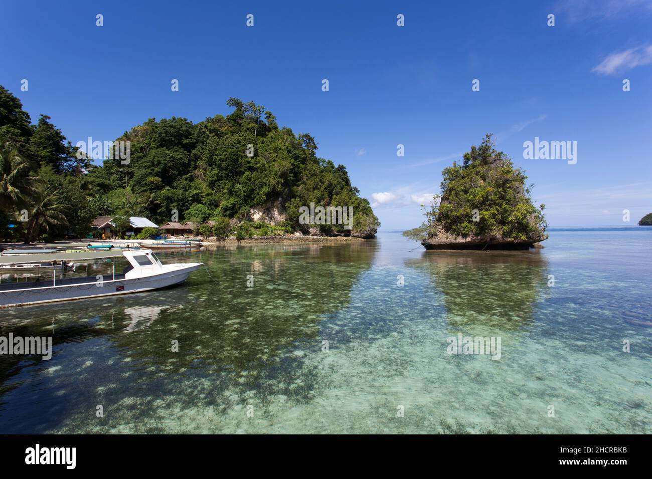 Kadidiri, Indonesia - August 21, 2017: view of Kadidiri island resort ...