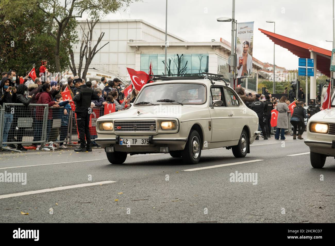 Istanbul, Turkey - October 29, 2021: Side view of a Anadol white car ...