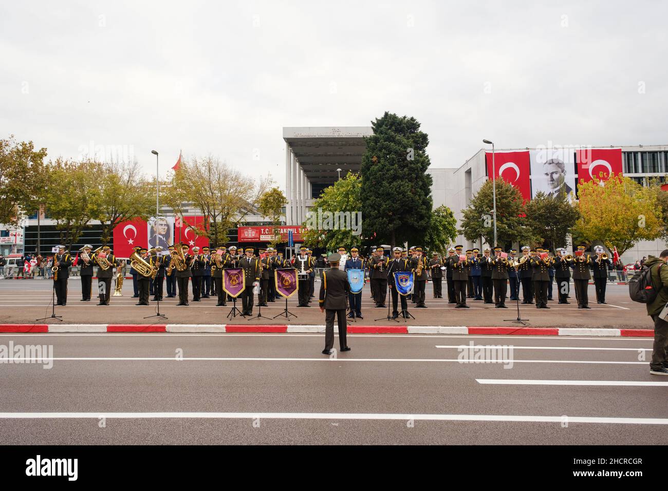 Istanbul, Turkey - October 29, 2021: Cadet marching band in October 29 ...