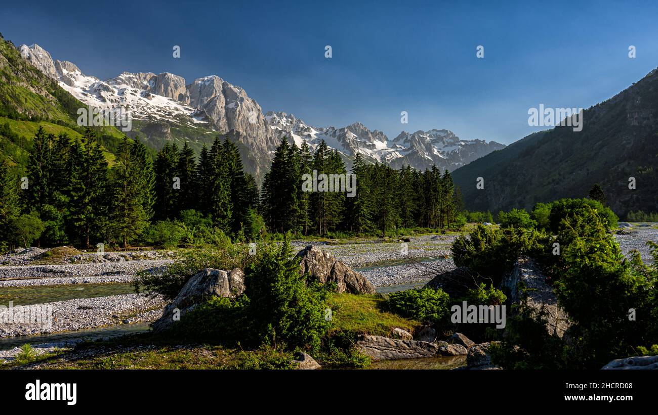 Valbona Valley National Park. Prokletije Mountains. Albanian Alps Stock ...