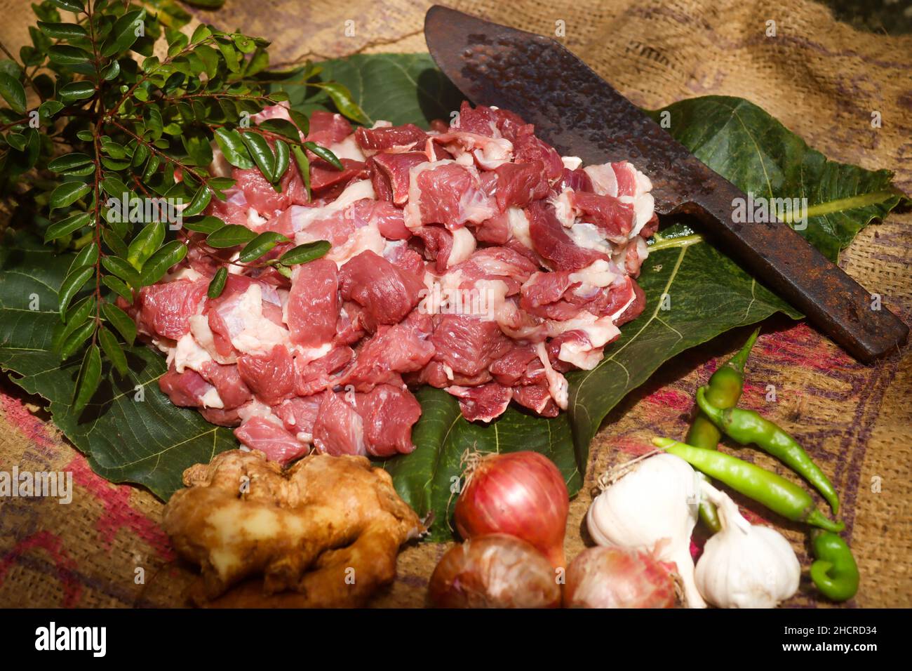 Beef raw Buffalo meat Stock Photo - Alamy