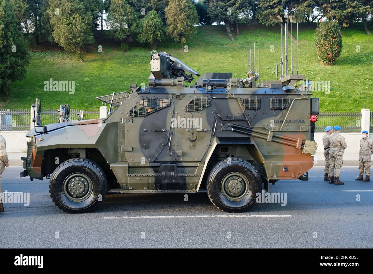 Istanbul, Turkey - October 29, 2021: Side view of BMC brand gendarmerie ...