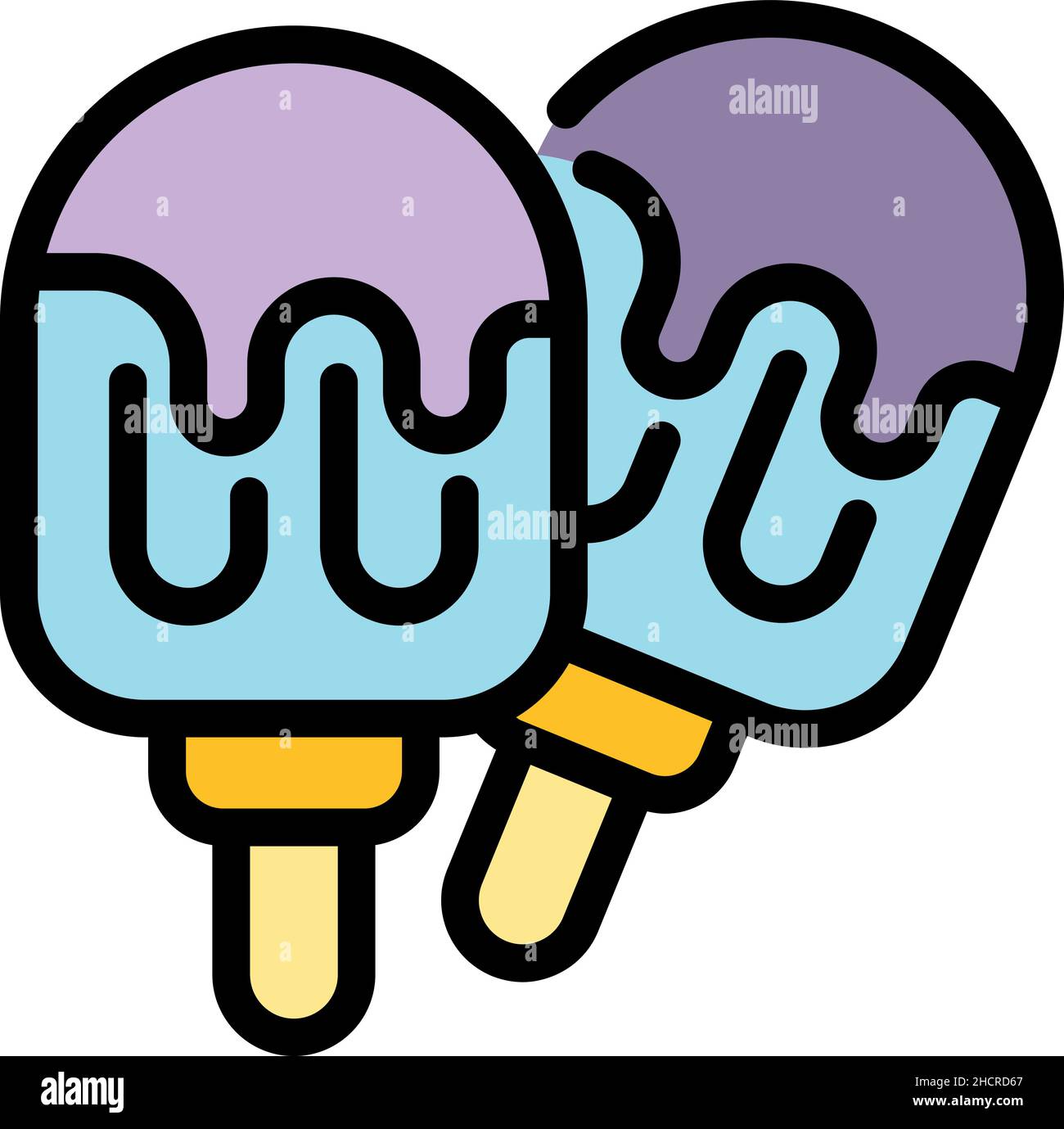 Milk eskimo ice cream icon. Outline milk eskimo ice cream vector icon ...