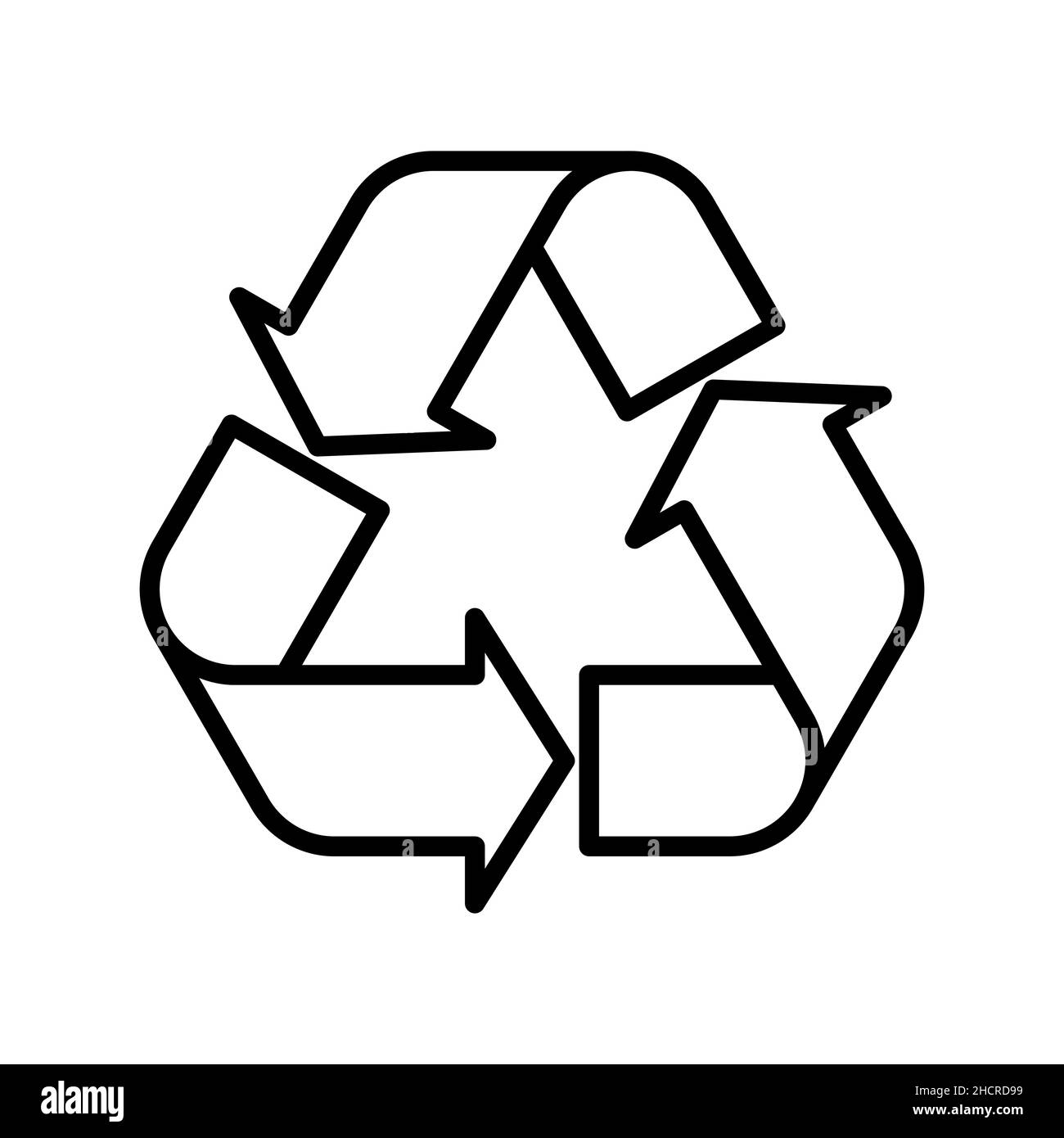 Black outline Universal Recycling Symbol Stock Vector Image & Art - Alamy