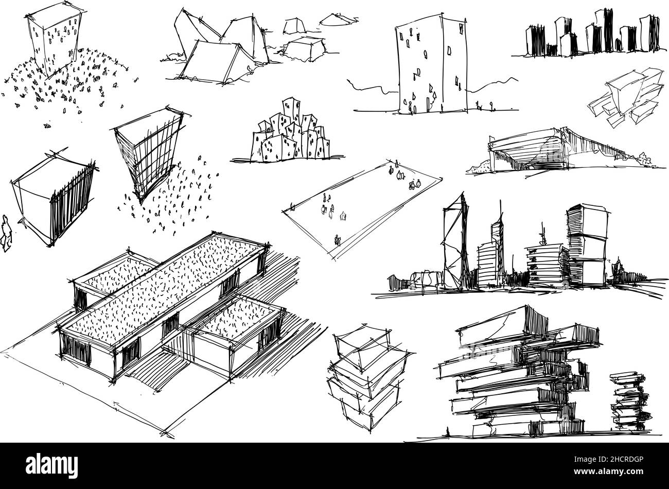 Modern Architectural Concept Sketches